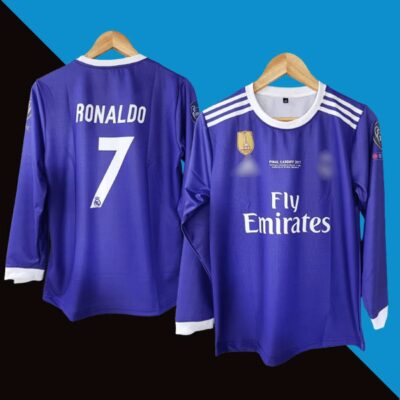 Real madrid CR7 2016-17 Purple Full sleeve Jersey | Retro Collection ...