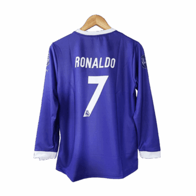 Real madrid CR7 2016-17 Purple Full sleeve Jersey | Retro Collection ...
