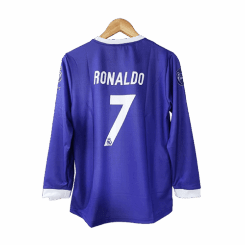 Real madrid CR7 2016-17 Purple Full sleeve Jersey | Retro Collection ...